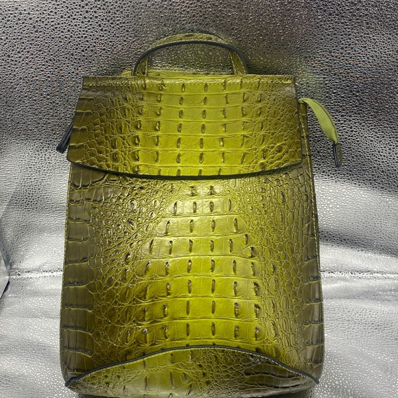 VIRAGO | Bags | Nwt Vegan Leather Sage Croc Convertible Backpack | Poshmark